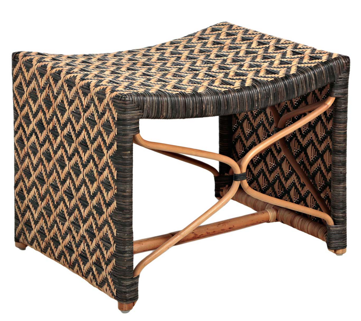 Our Favorite Bennet Stool in Black and Natural Rattan — Julie & Ev