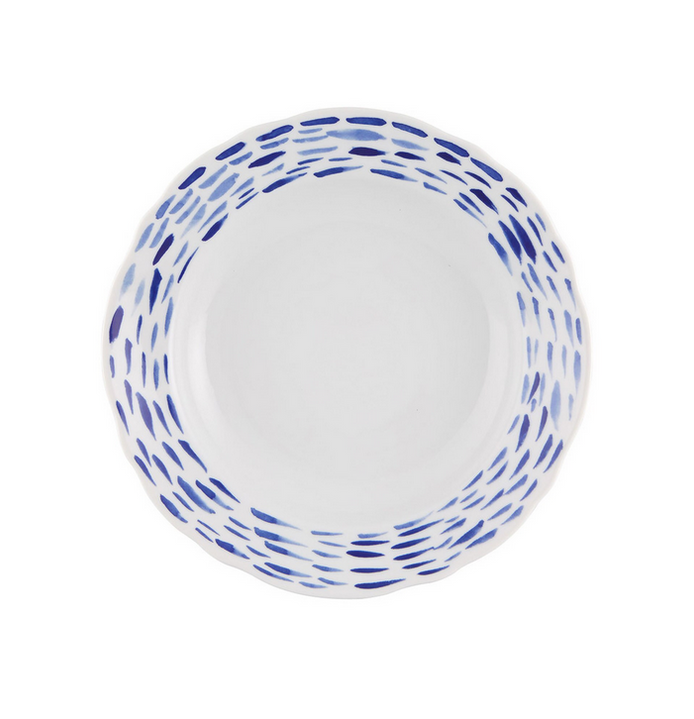 Our Most Versatile Blue Border Ikat Soup Plate | Set of 4 — Julie & Ev
