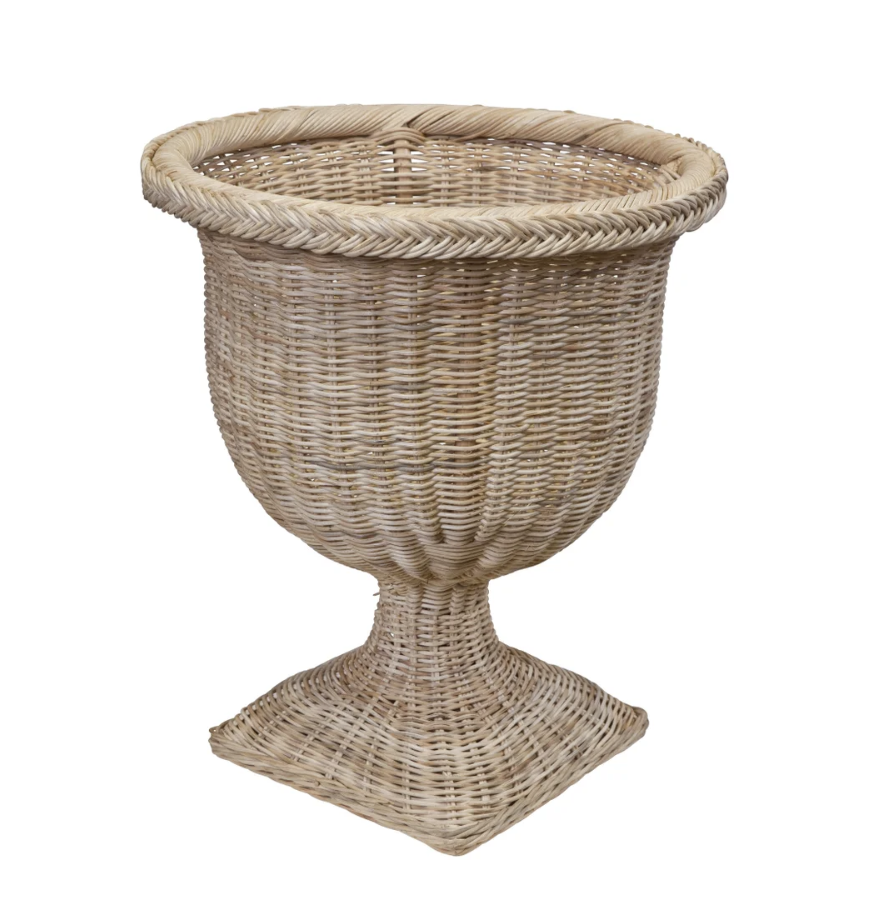 Wicker Braided Column Base Urn — Julie & Ev
